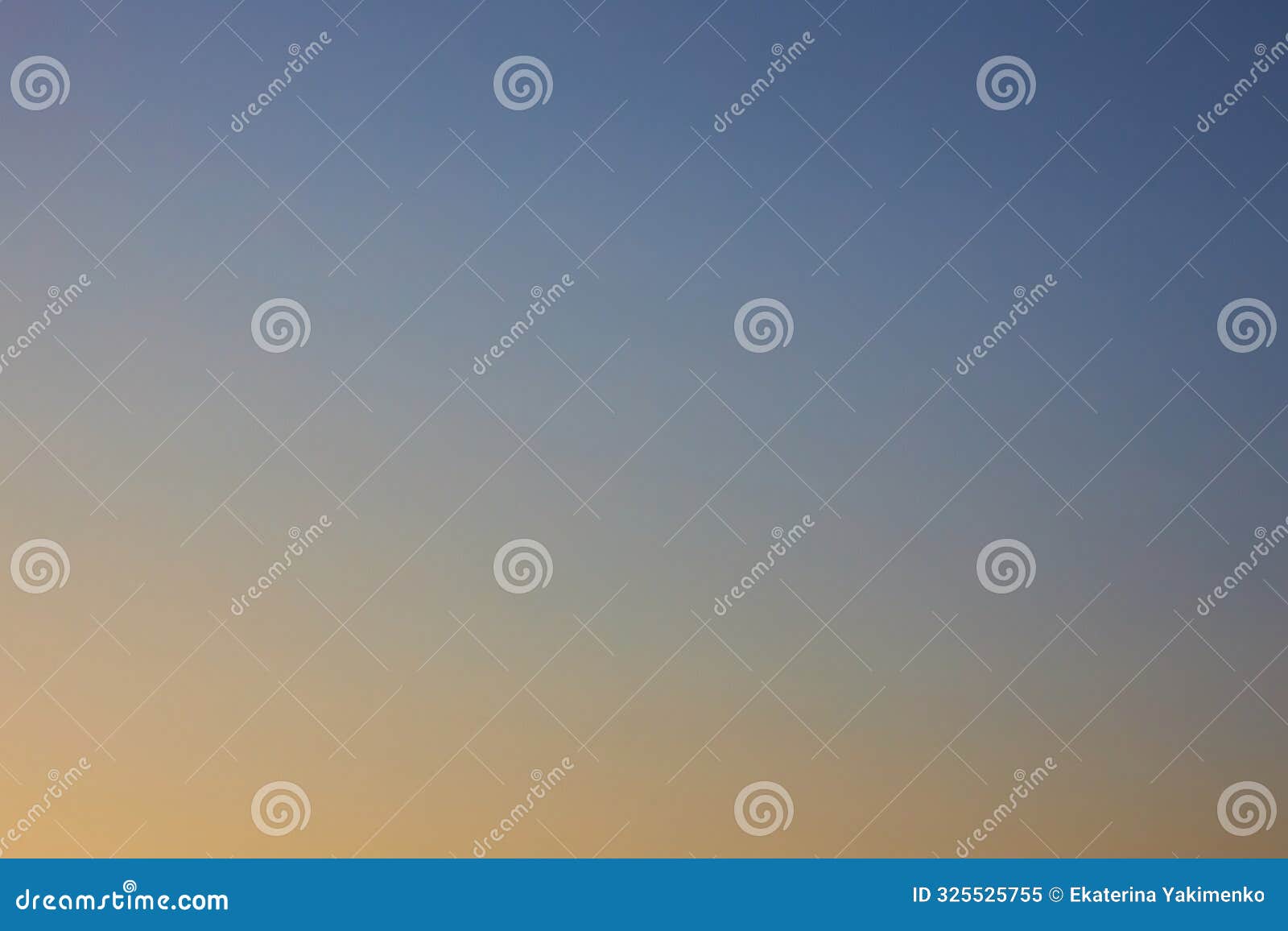 Gradient from Blue To Yellow. Cloudless Clear Sky at Sunset, Background ...