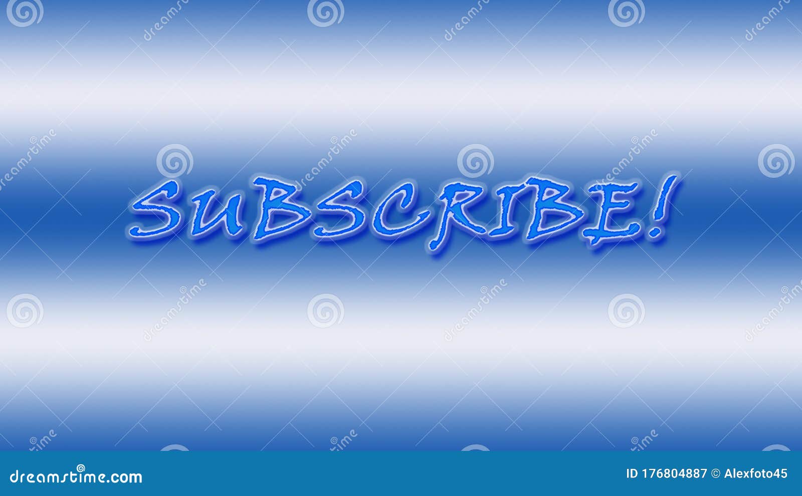 Gradient Blue and White Write Text Subscribe Stock Image - Image of ...
