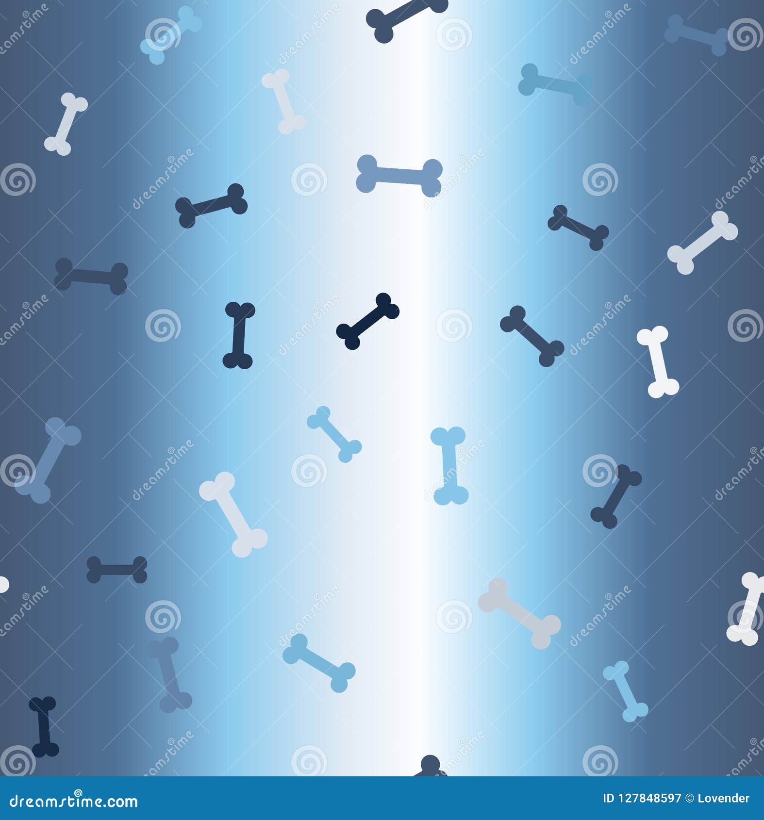 Gradient Bone Pattern. Seamless Vector Stock Vector - Illustration of ...