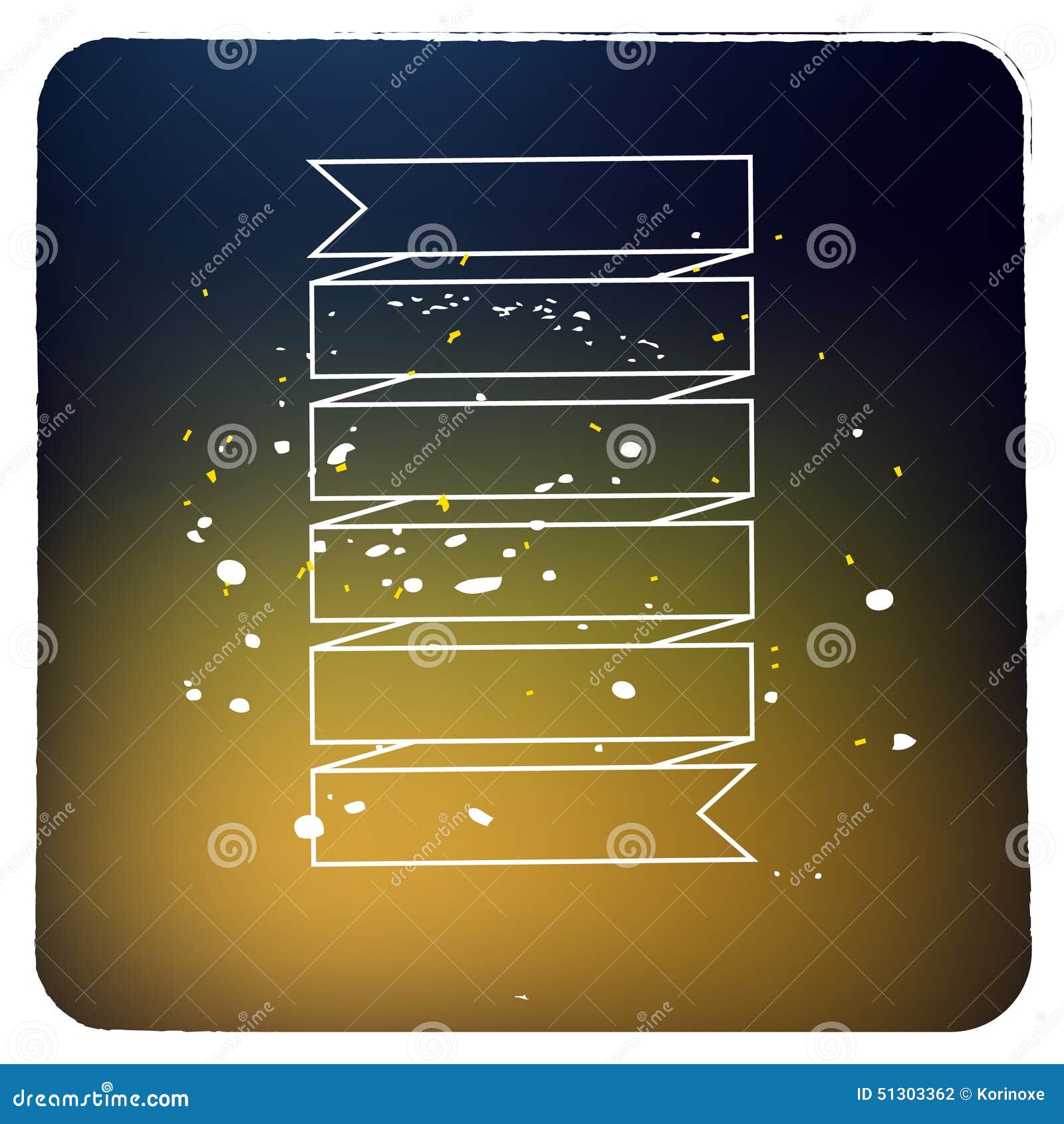 Gradient card with ribbon stock vector. Illustration of graphic - 51303362