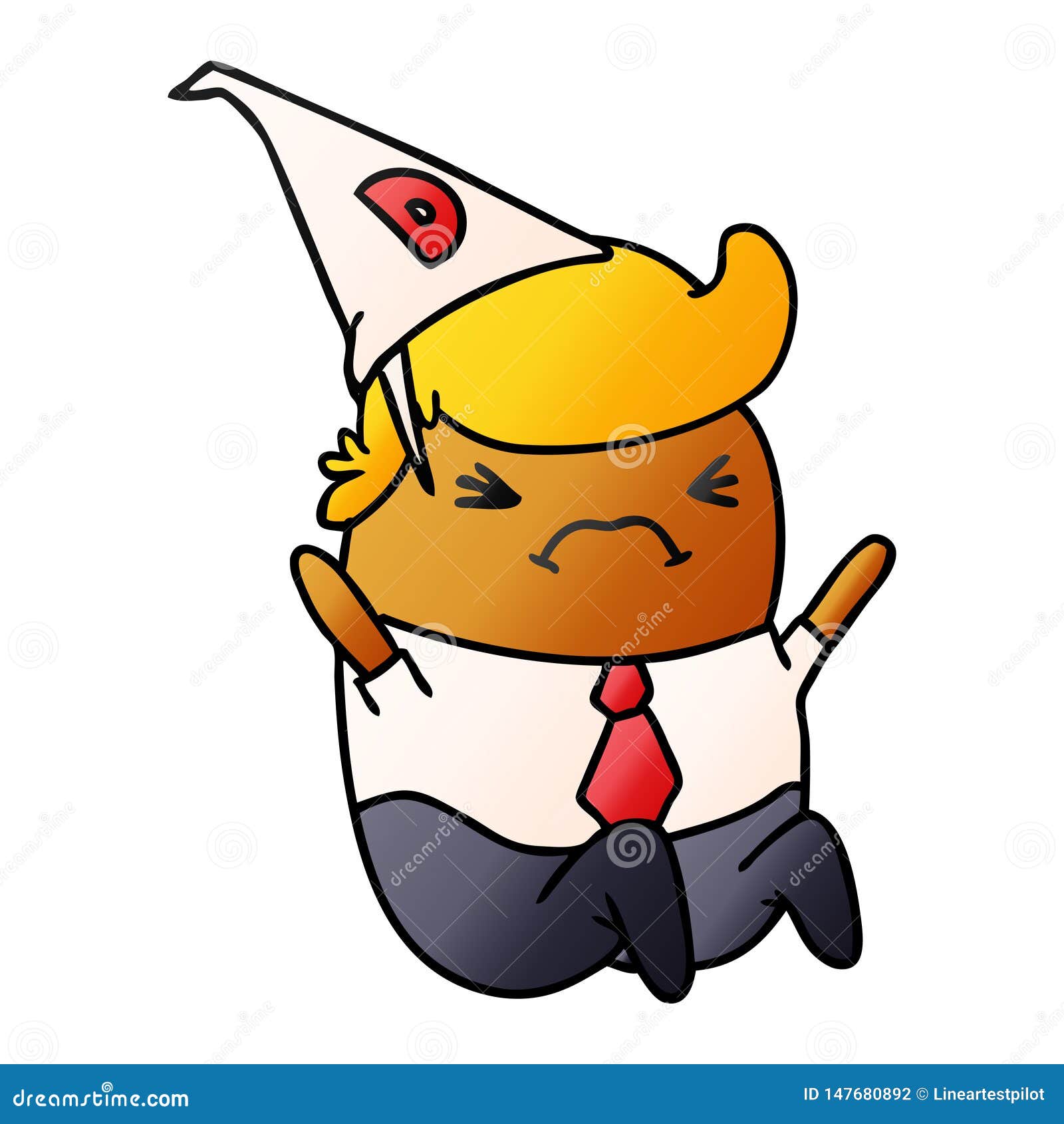 Dunce Hat. Doodle Icon. Cartoon Hand-drawn Style. Isolated On White ...