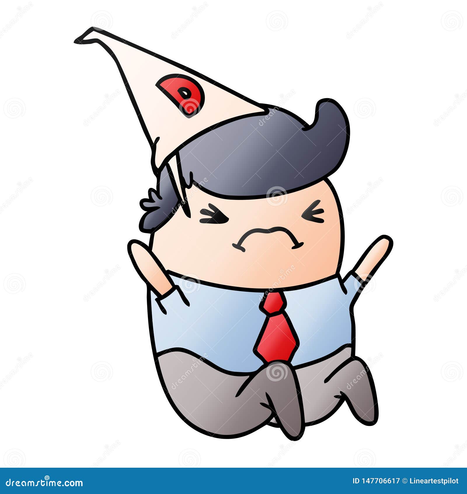 Dunce Hat. Doodle Icon. Cartoon Hand-drawn Style. Isolated On White ...