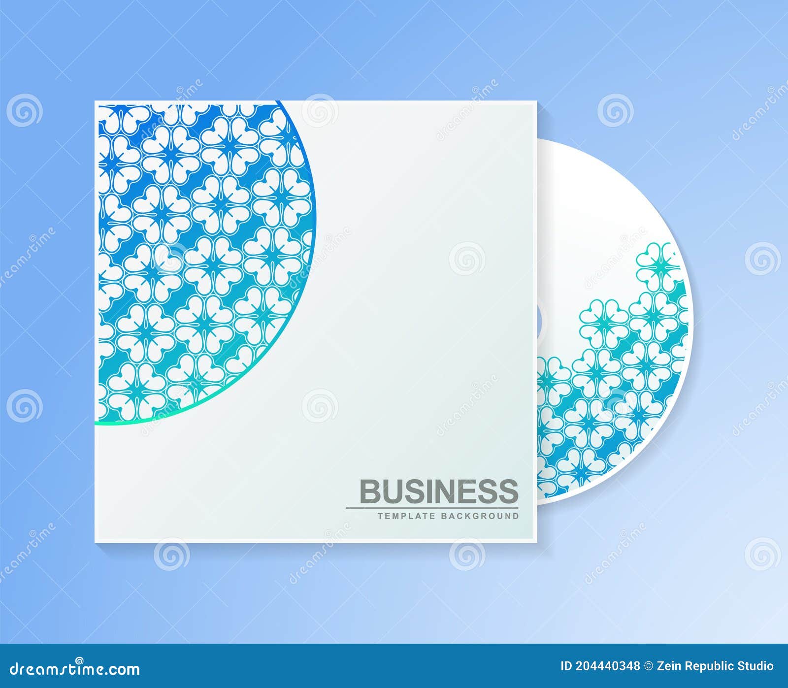 Gradient Cd Cover with Floral Pattern Texture Stock Vector ...