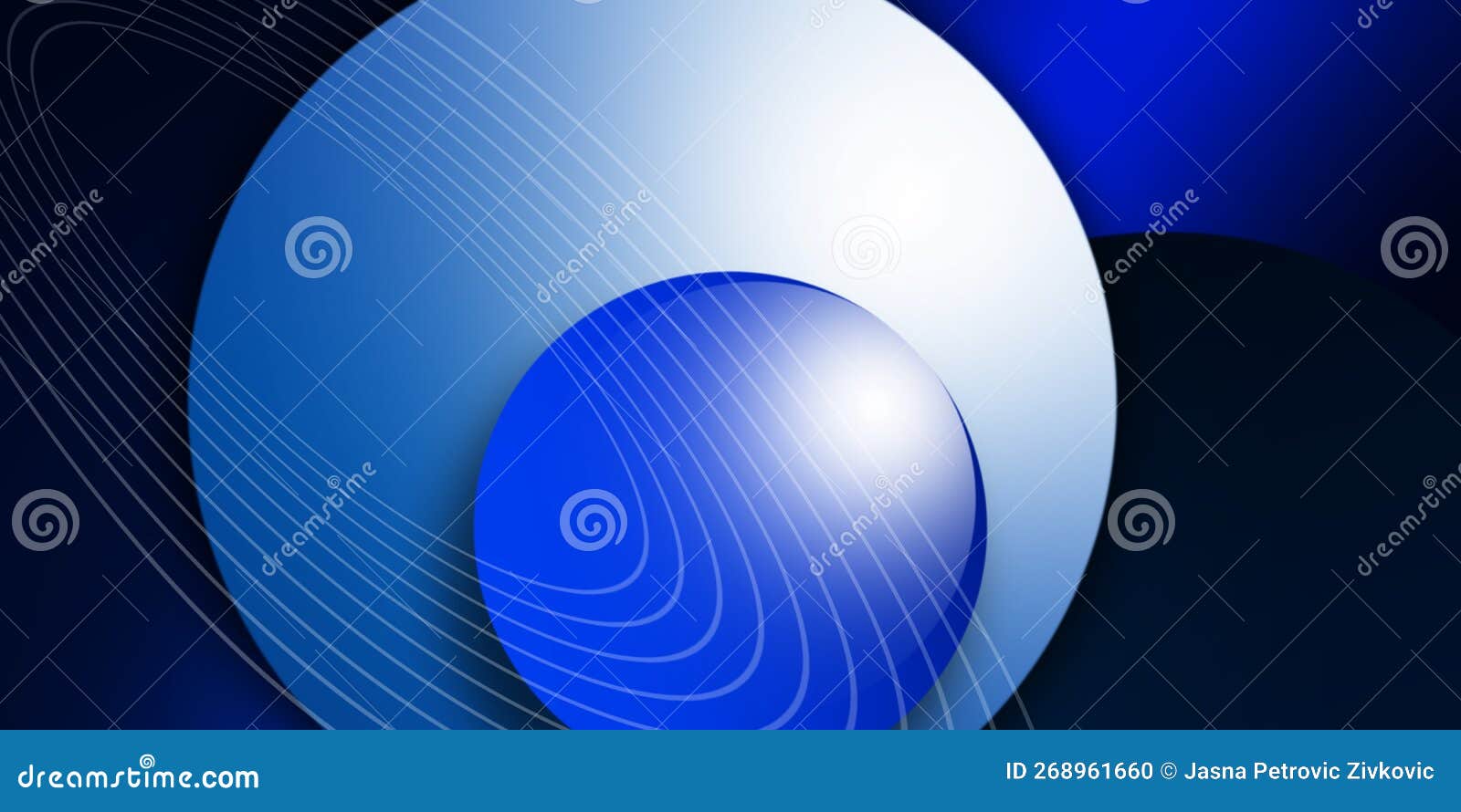 Gradient Circles with Shadows. Techno Abstract Background Stock ...