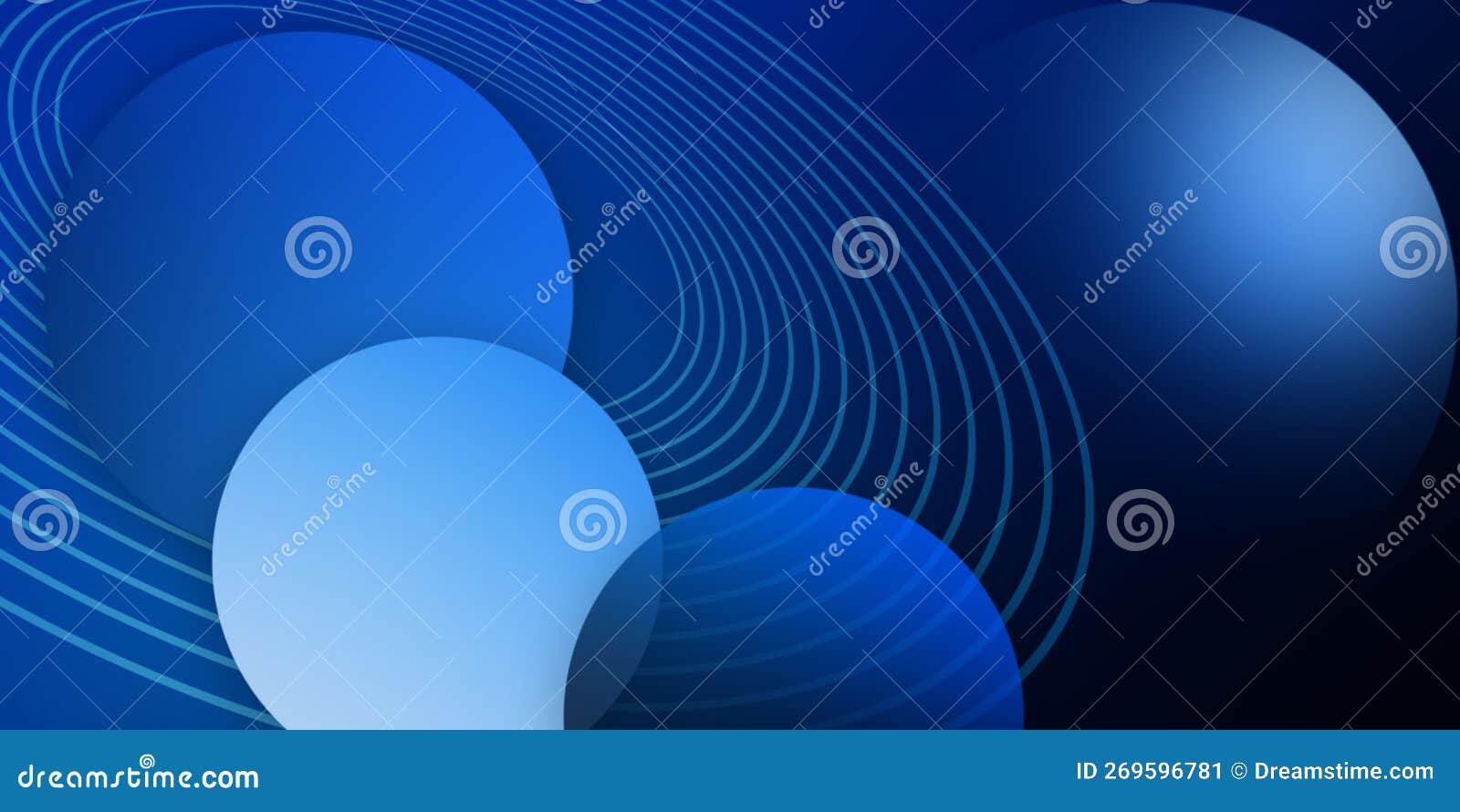 Gradient Circles with Shadows. Techno Abstract Background Stock ...