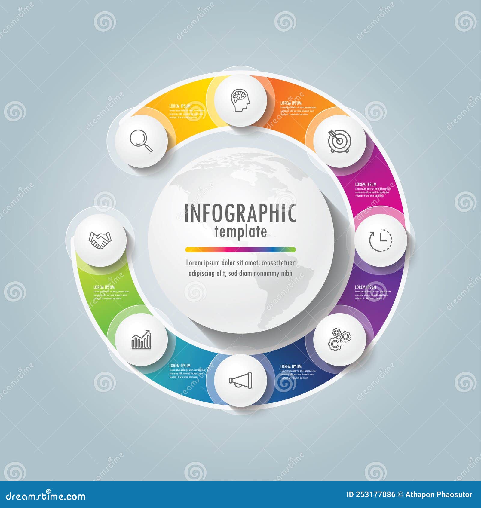 Gradient Circular Infographic Element Design Stock Vector ...