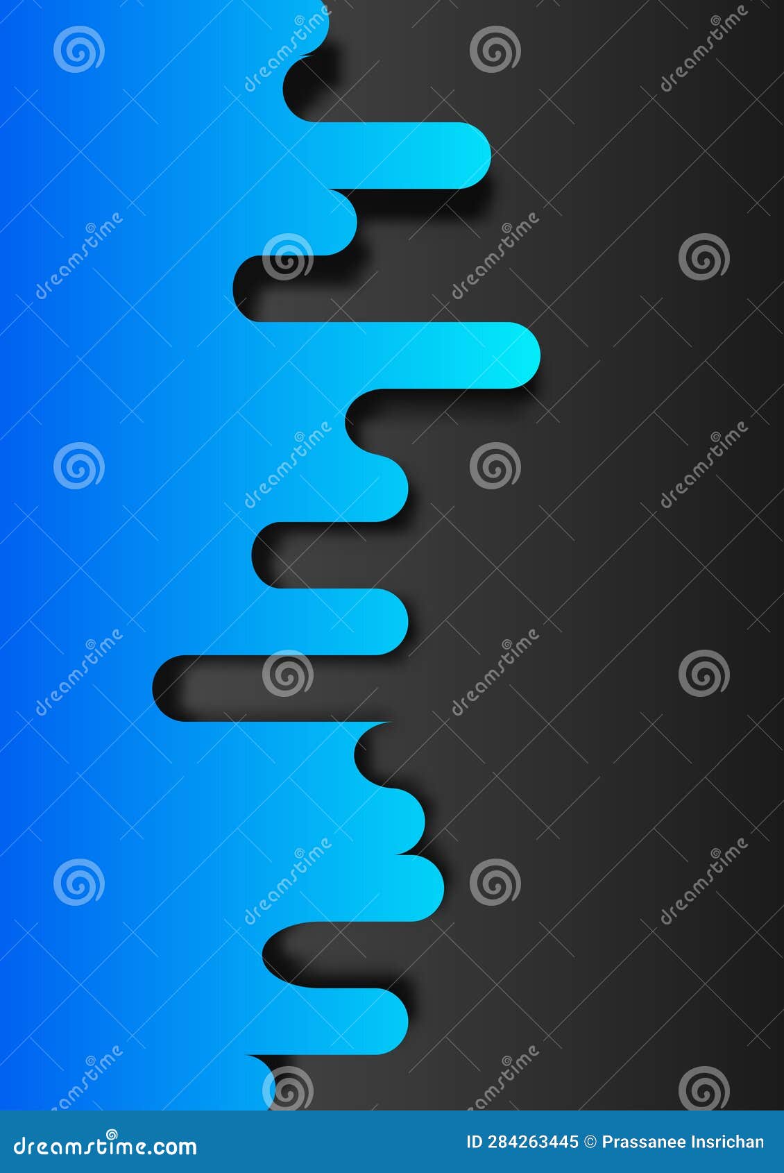 The Gradient Color of Blue Melt Pattern on Black Background. Vector and ...