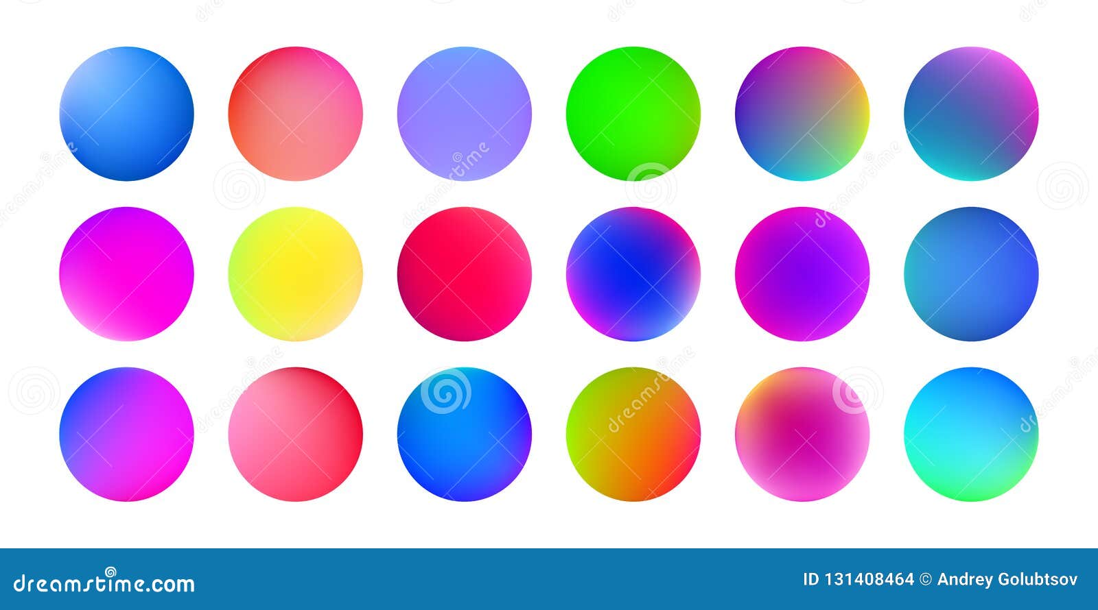 Gradient Color Circles, Abstract Watercolor Paint Splash Or Holographic ... Gradient Color Circles, Abstract Watercolor Paint Splash Or Holographic ...