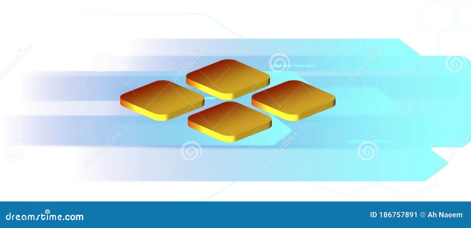 Gradient Color 3d Square Thumb with Empty Space To Attach Information ...