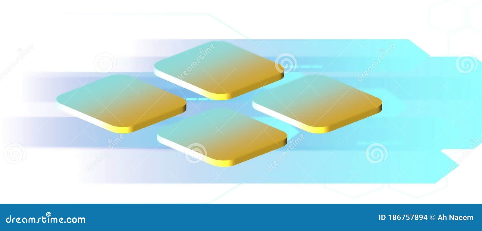 Gradient Color 3d Square Thumb with Empty Space To Attach Information ...