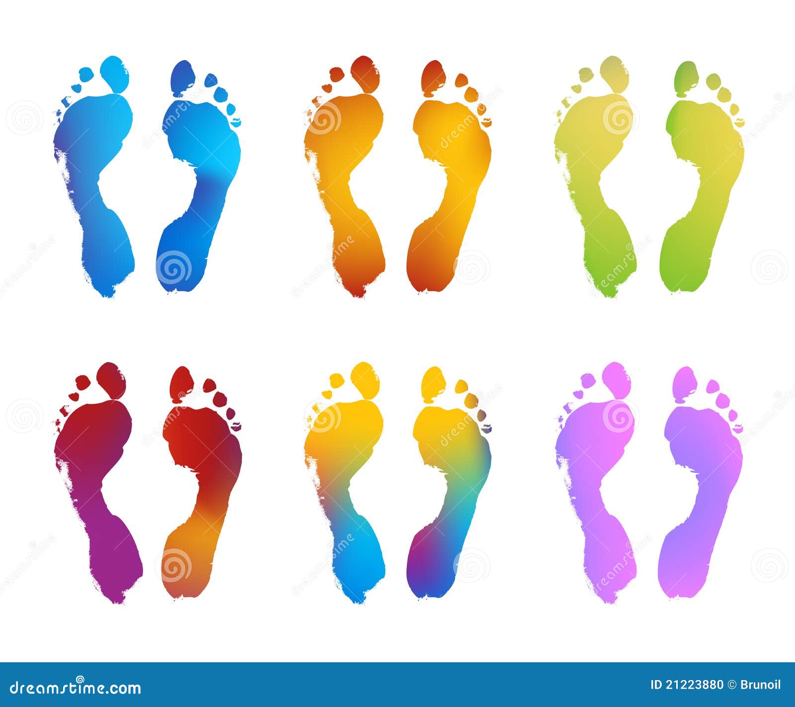 Gradient Color Footprints stock vector. Illustration of renewable ...