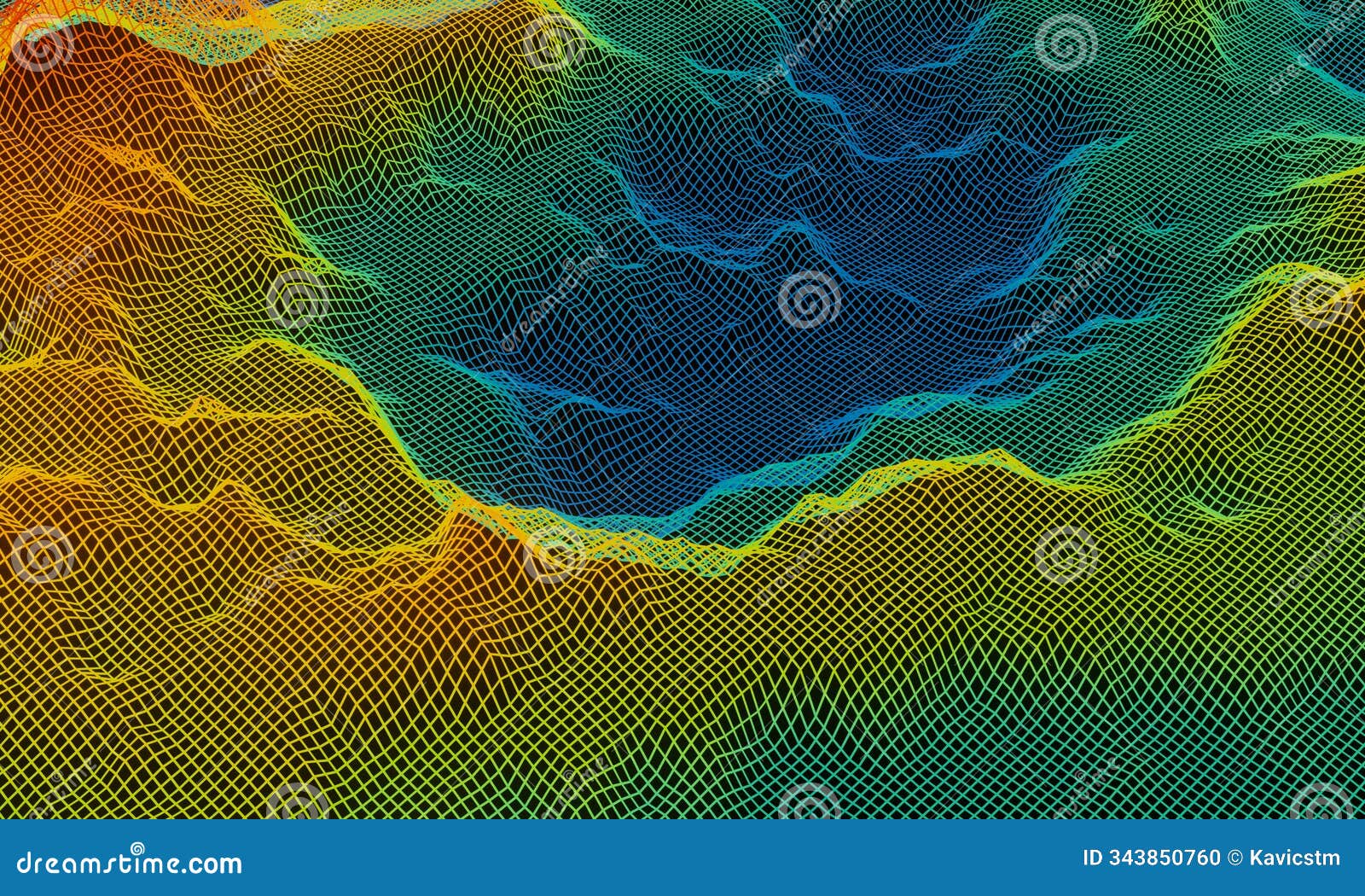 Gradient Color Grid Mountain Stock Illustration - Illustration of ...