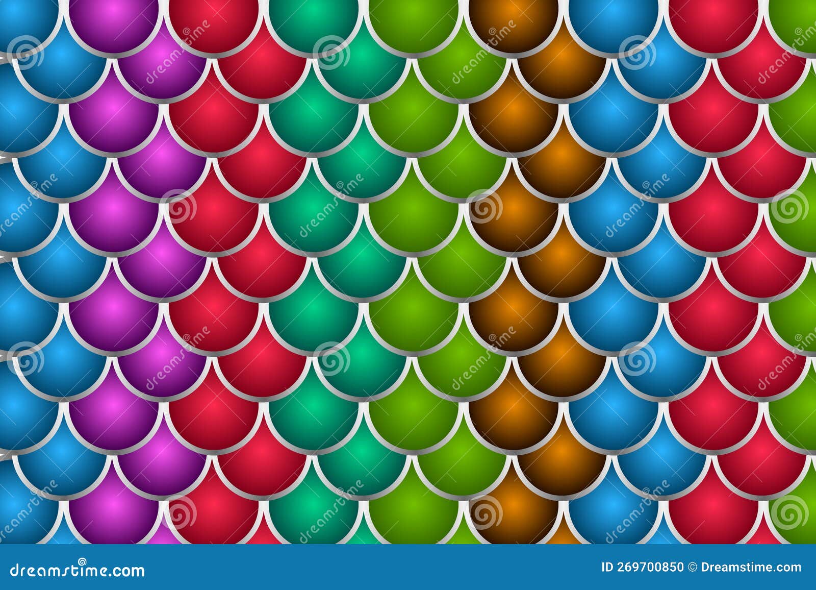 Gradient Color Mermaid Scale Pattern Texture Design. Stock Vector ...