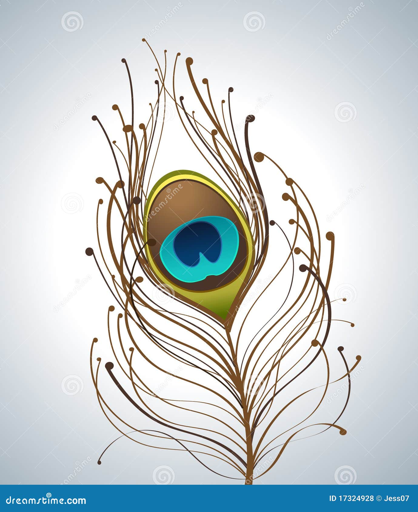 Gradient and Color Peacock Feathers Stock Illustration - Illustration ...