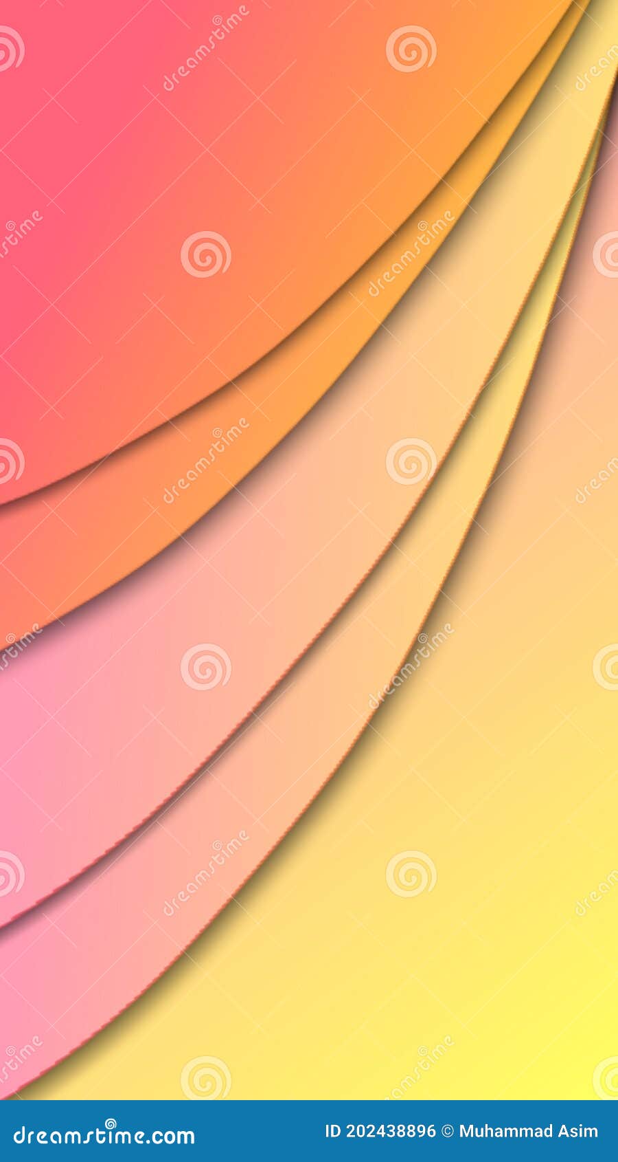 Gradient Color Solid Style Wavy Background. Stock Illustration ...