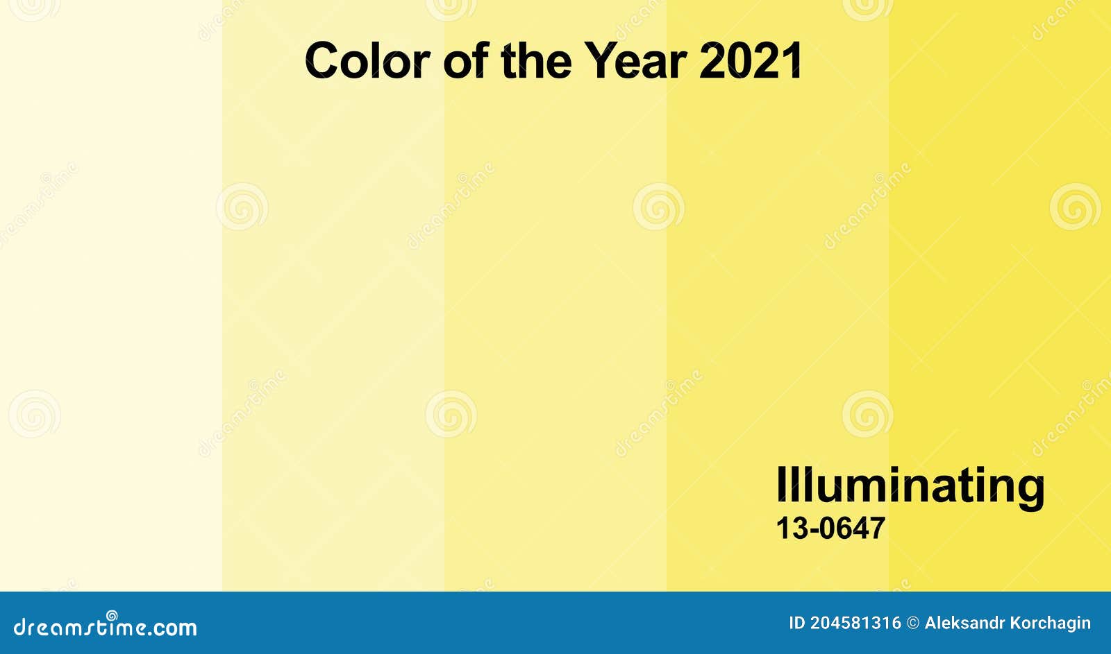 Gradient with Color of the Year 2021 Illuminating Stock Illustration ...