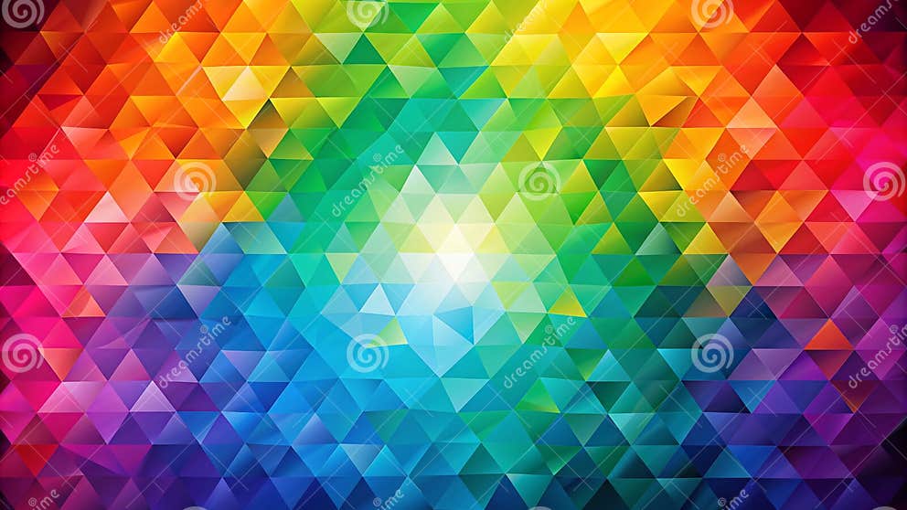 Gradient Colored Triangle Abstract Background Multicolor Geometric ...