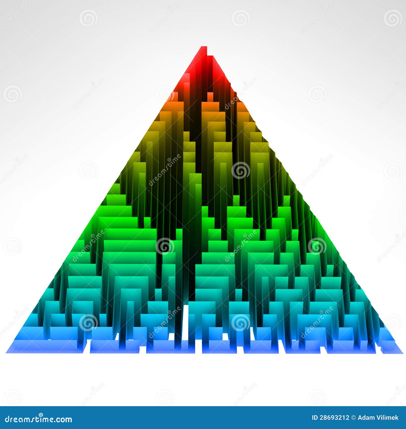 Gradient Colored Triangle Technological Structure Stock Illustration ...