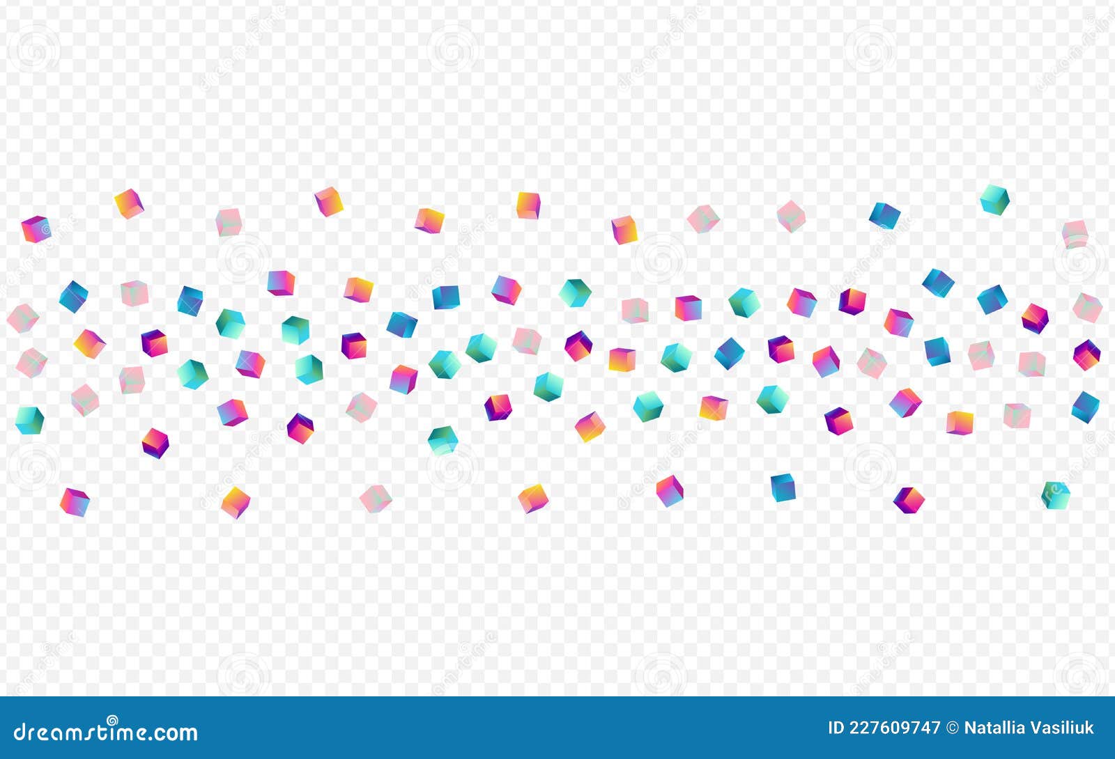 Gradient Confetti Vector Transparent Background Stock Vector ...