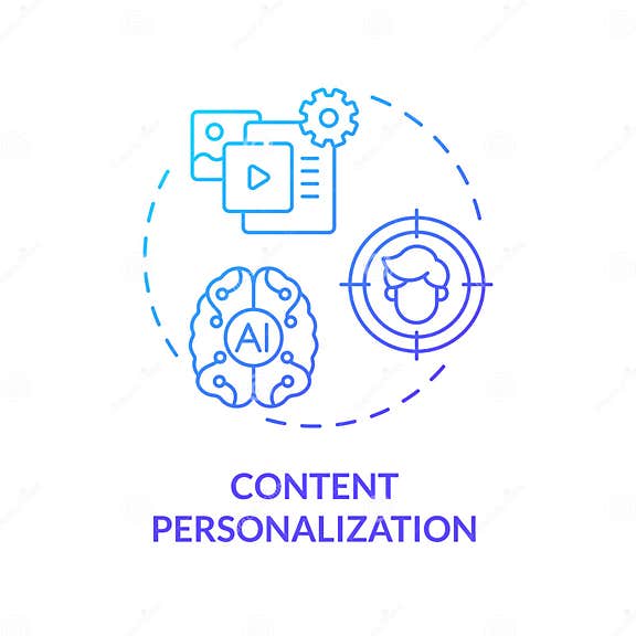2D Gradient Content Personalization Line Icon Concept Stock Vector ... 2D Gradient Content Personalization Line Icon Concept Stock Vector ...