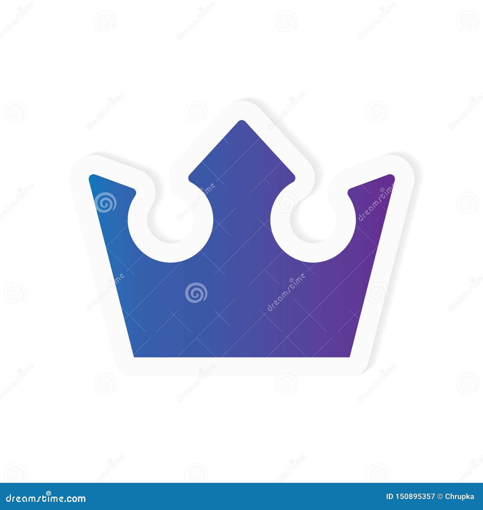 Gradient crown icon stock vector. Illustration of authority - 150895357
