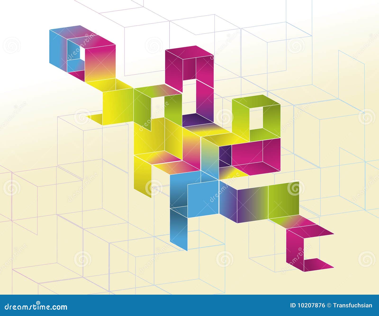 Gradient Cube Page Design stock vector. Illustration of mutlicolored ...