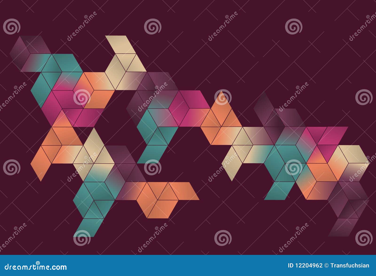 Gradient Cube Page Design stock vector. Illustration of pink - 12204962