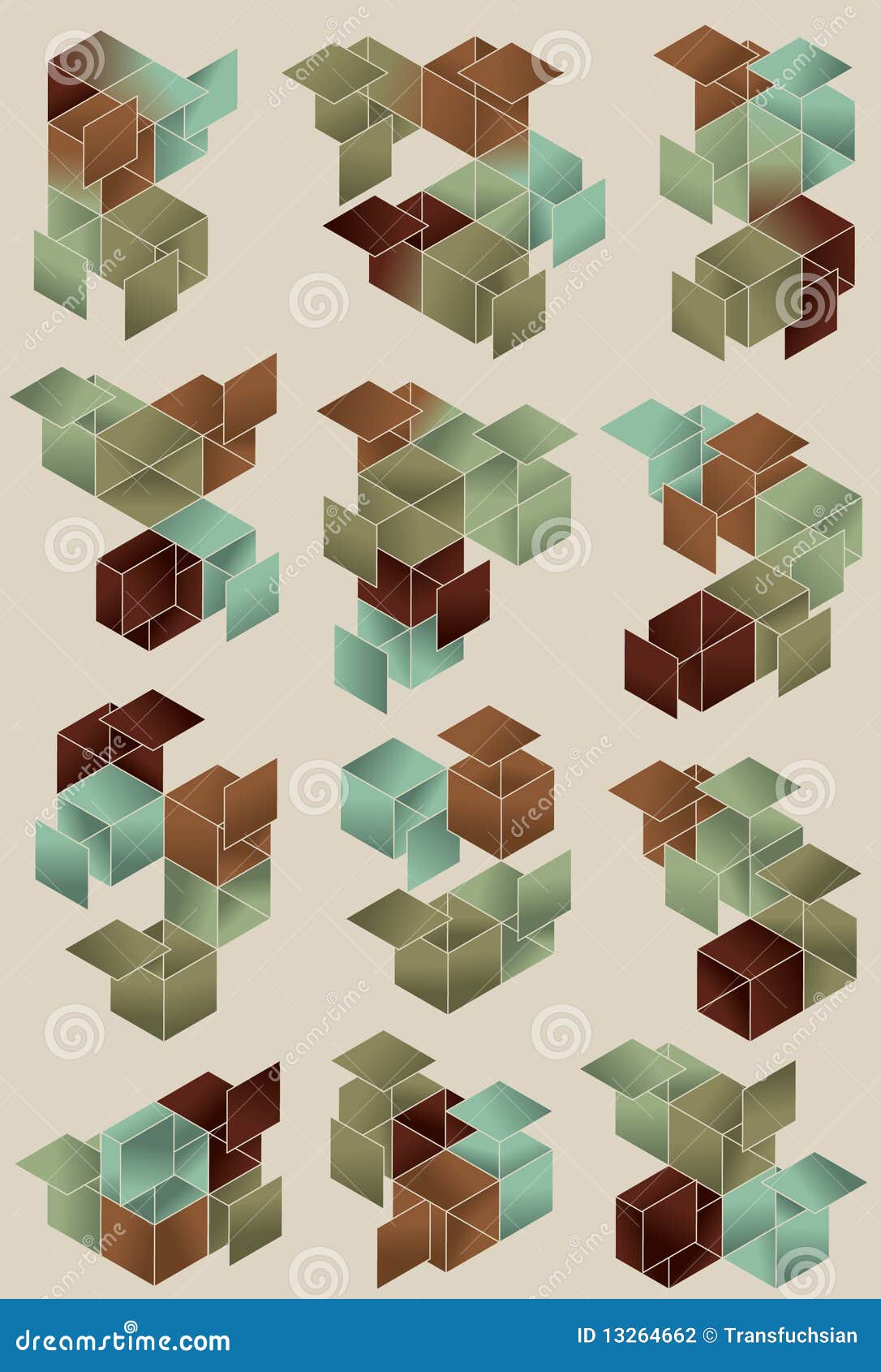 Gradient Cube Page Design stock vector. Illustration of vibrant - 13264662