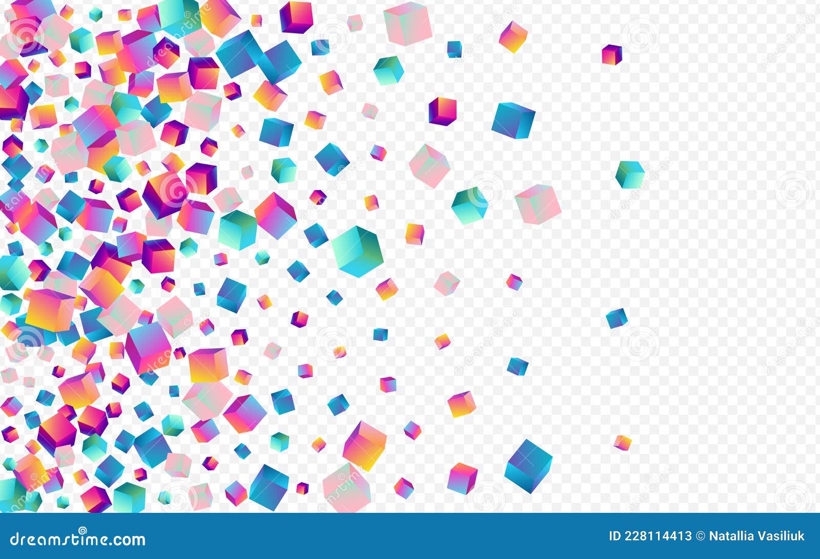 Gradient Cube Vector Transparent Background Stock Vector - Illustration ...