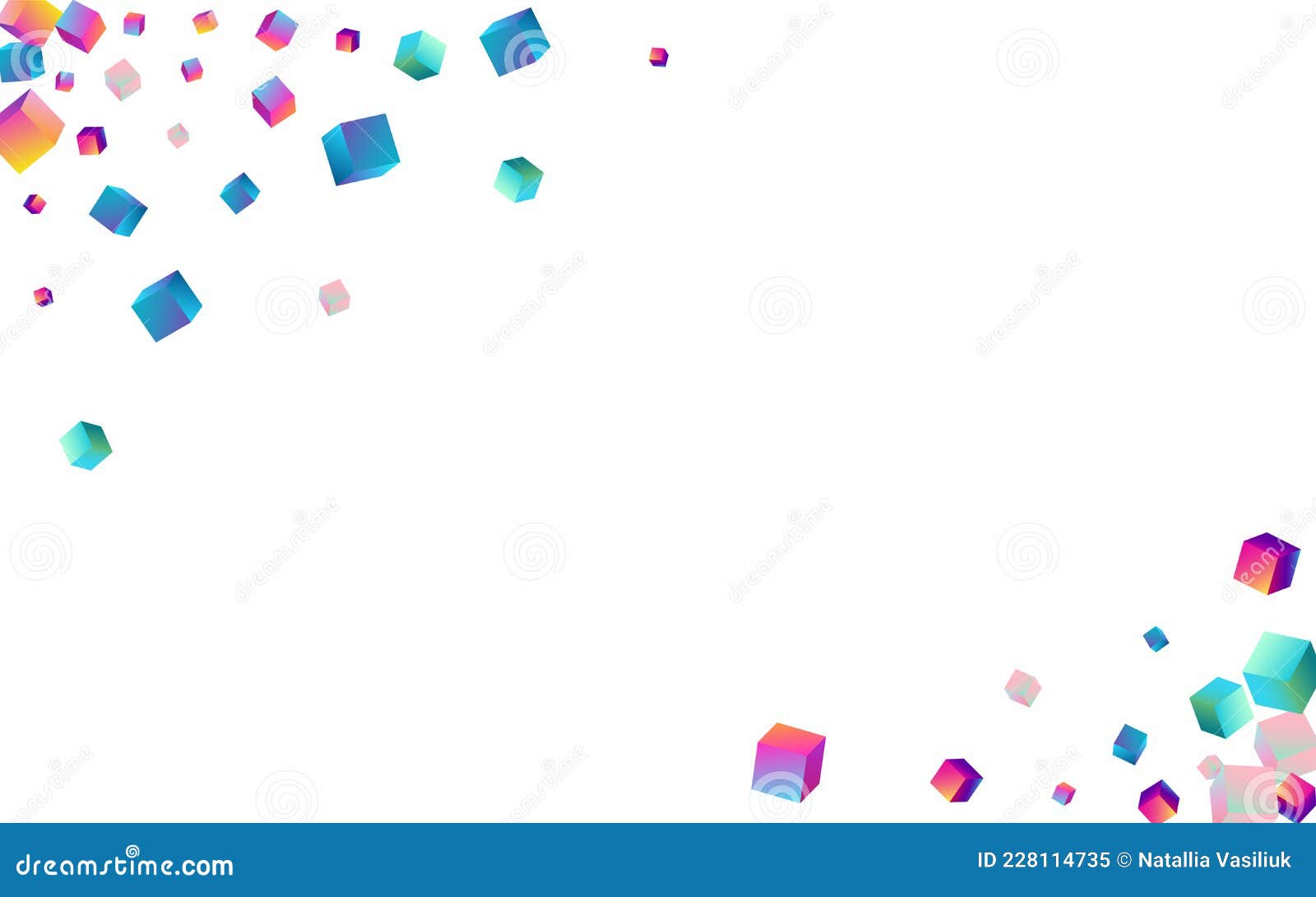 Gradient Cube Vector White Background. Bright Stock Vector ...
