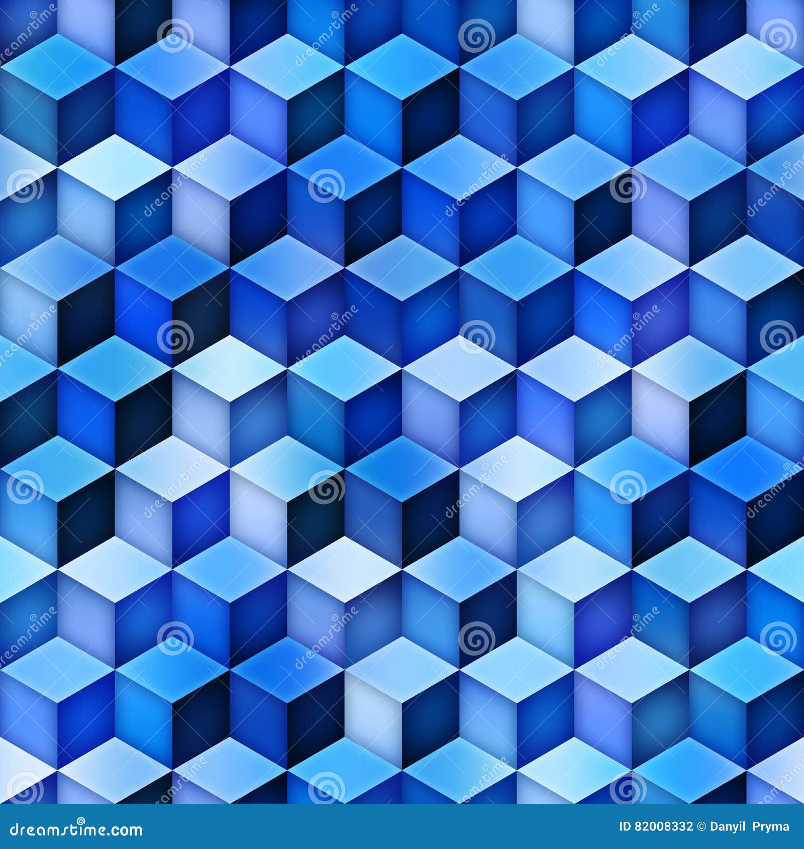 Gradient Cubes Tiling. Seamless Multicolor Pattern Stock Illustration ...