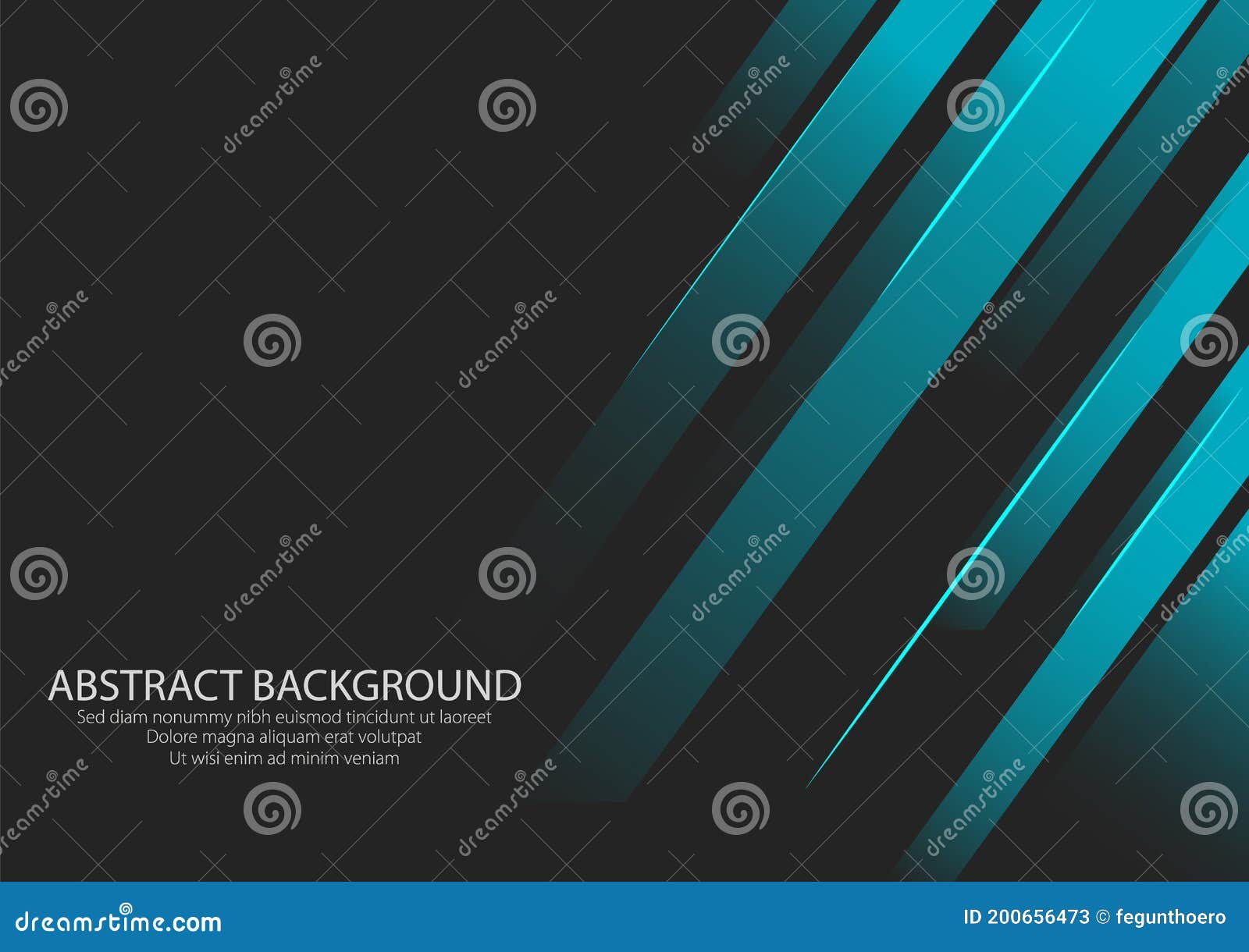 Gradient Cyan Shape Side Line with Black Background, Wallpaper. Design ...