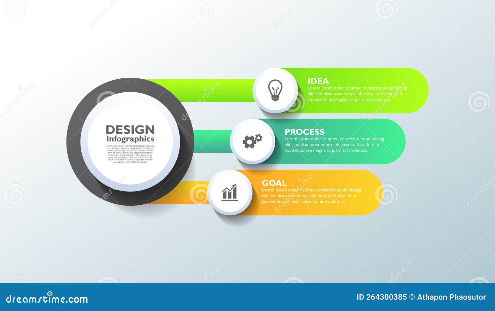 Gradient Design Circular Infographic Business with 5 Step Stock Vector ...