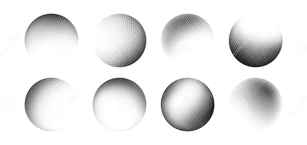 Gradient Dot Spheres Set Isolated on White Stock Vector - Illustration ...