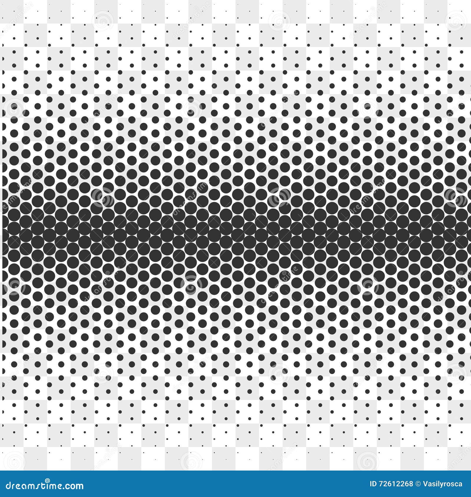 Gradient Dotted Background on Transparent. Horizontal Dotwork Pattern ...