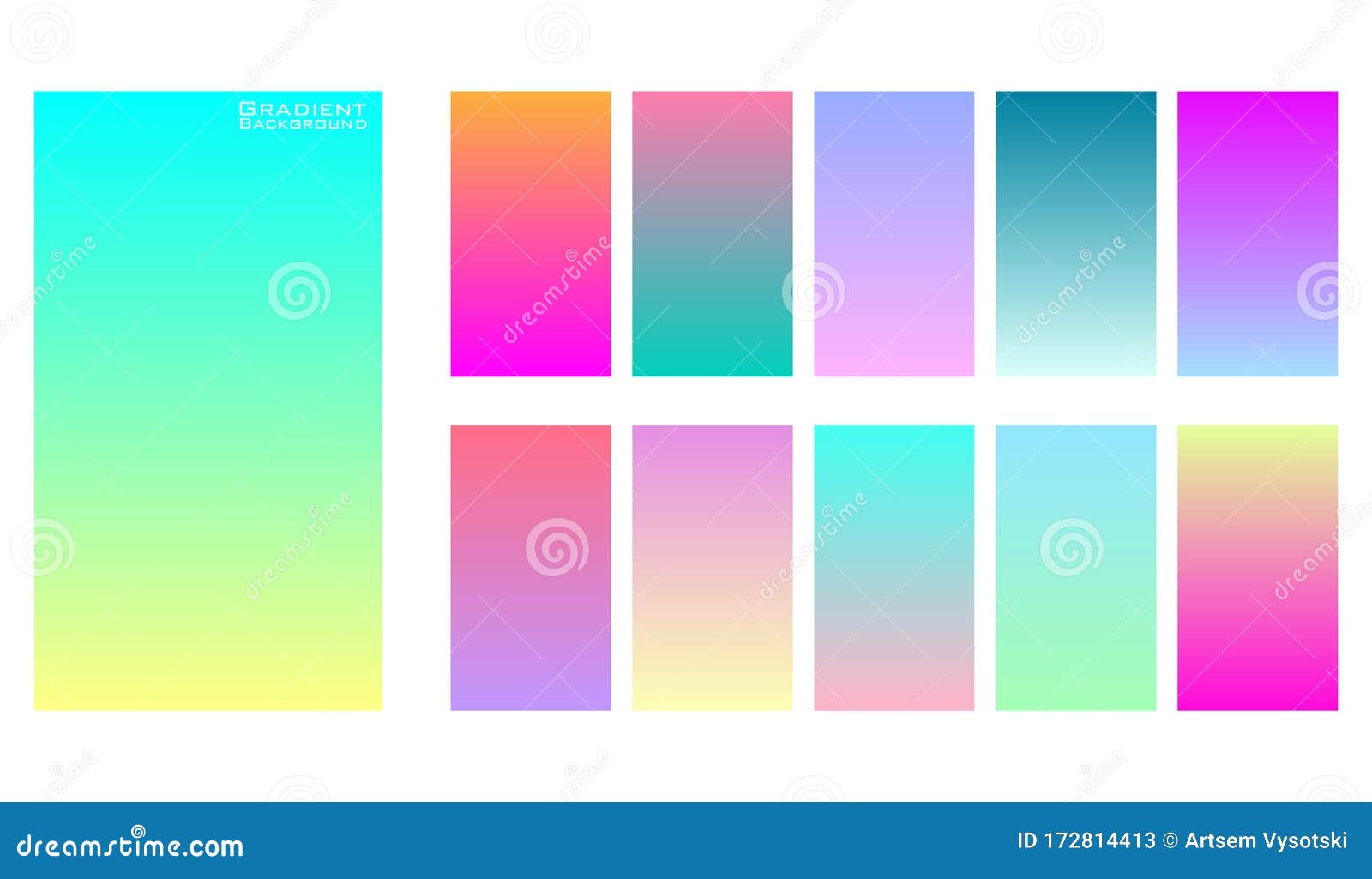 Gradient Duotone Theme Color Transitions Vector Template Colorful ...