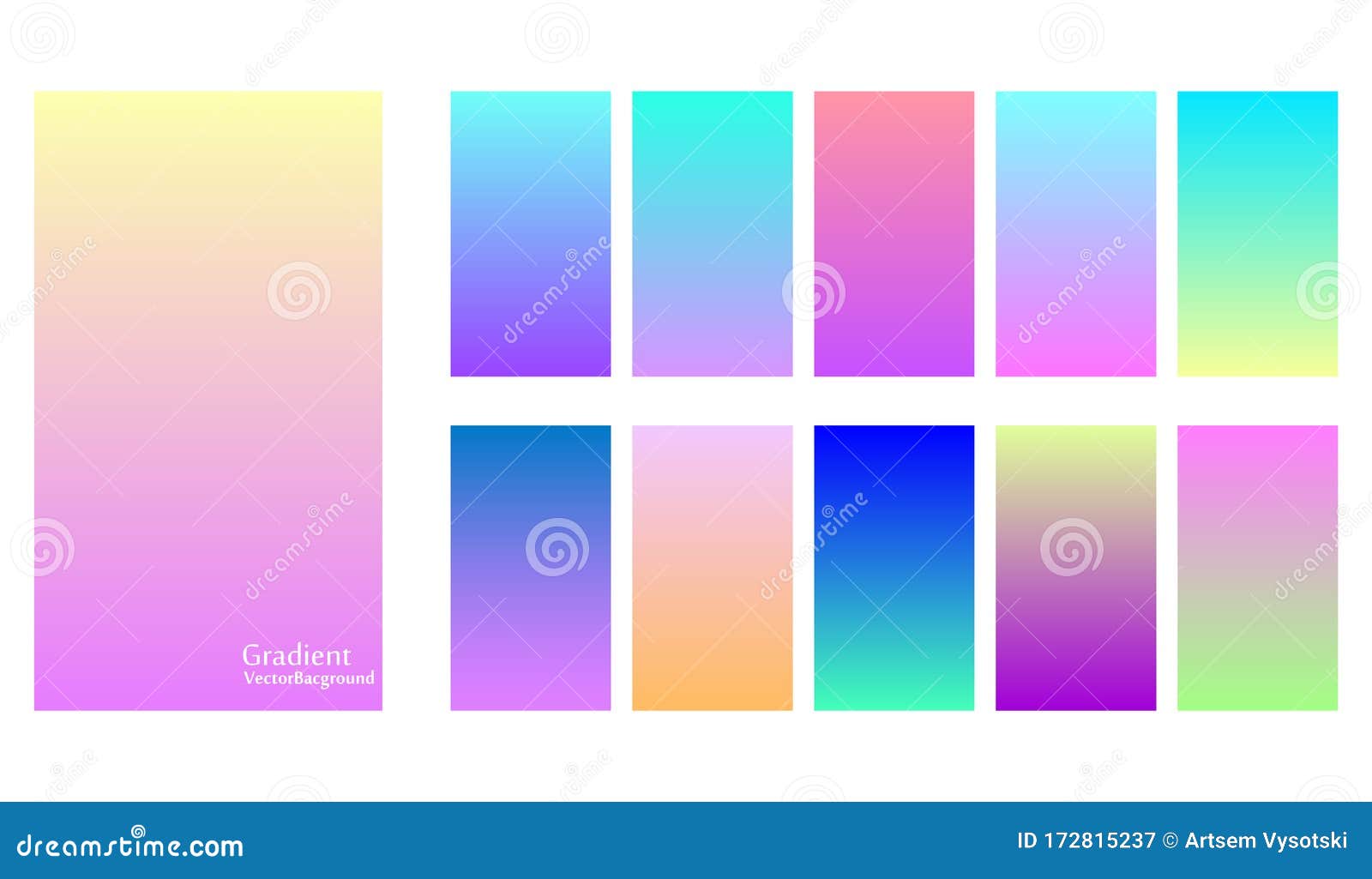 Gradient Duotone Theme Color Transitions Vector Template Colorful ...