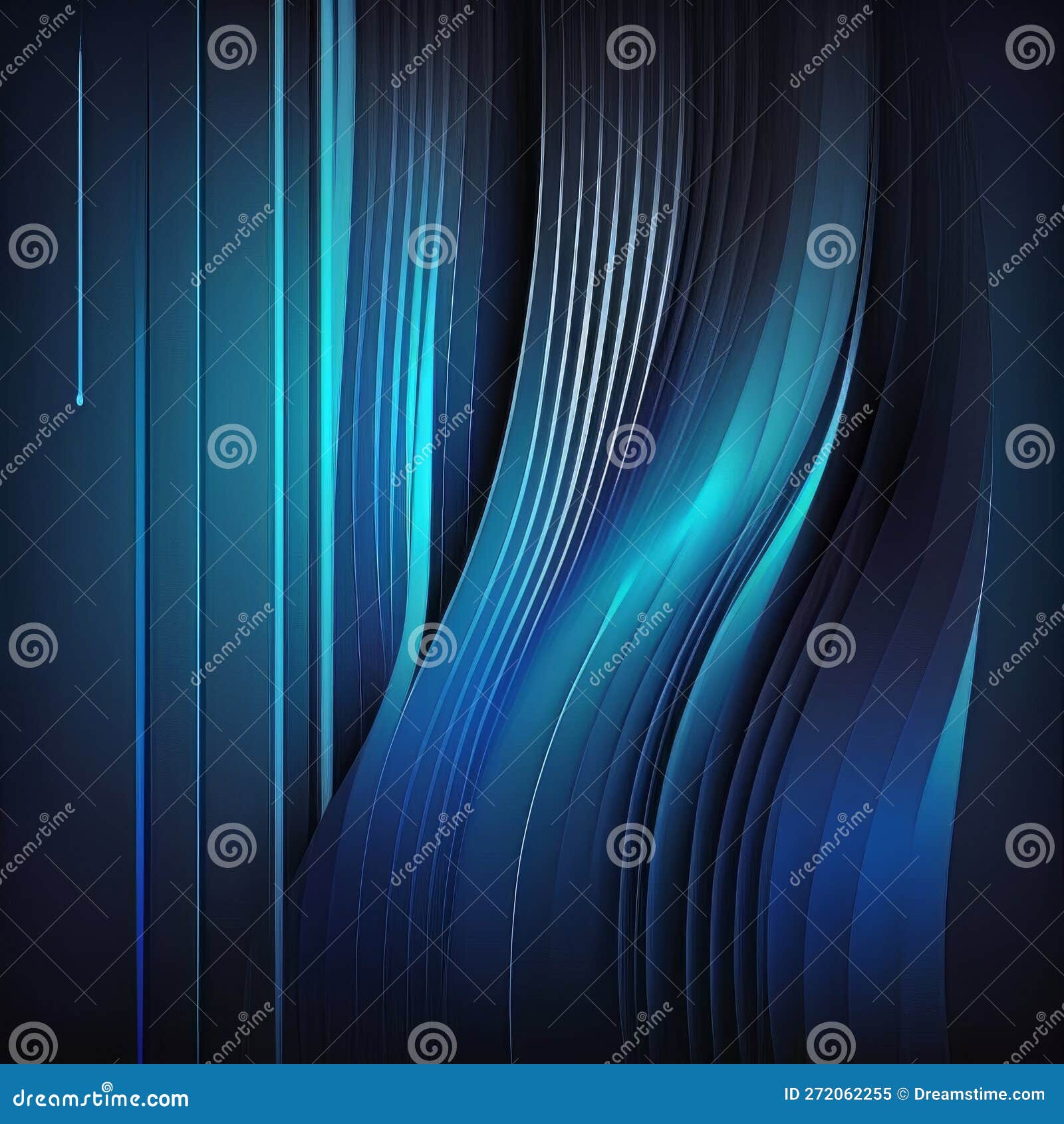 Gradient Dynamic Blue Lines Background. Illustration AI Generative ...