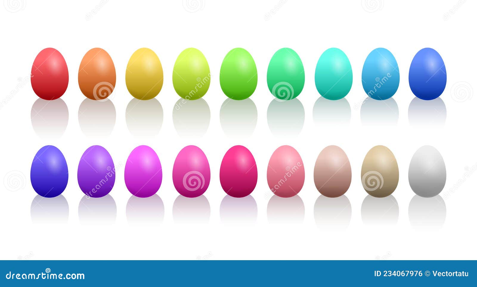 Gradient easters eggs stock vector. Illustration of oval - 234067976