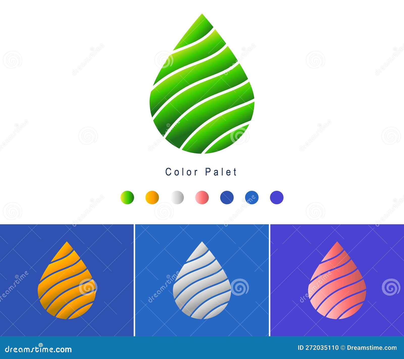 Gradient Emblem Logo with Color Palette Stock Vector - Illustration of ...
