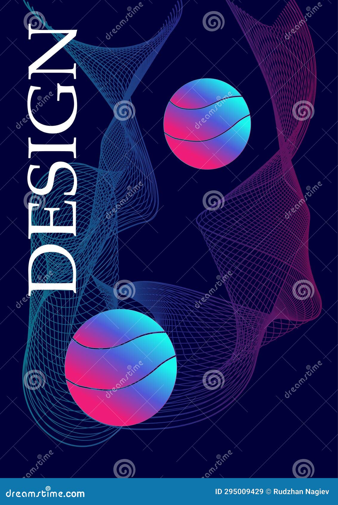 Gradient Figure Vector Poster Design Stock Vector - Illustration of ...