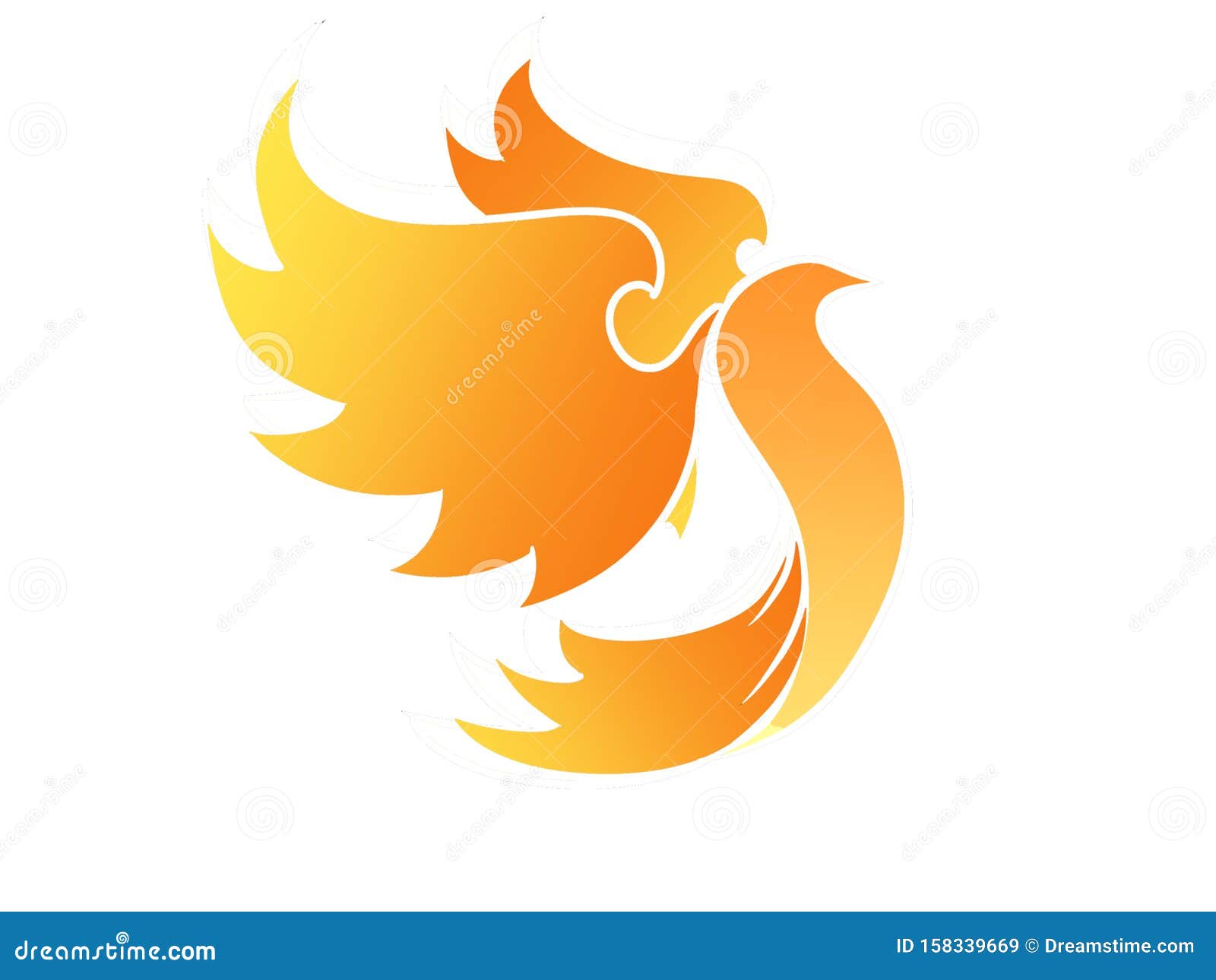 Gradient fire phoenix logo stock image. Image of simple - 158339669