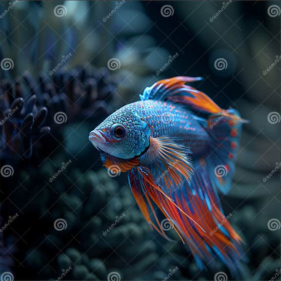 A gradient fish underwater stock illustration. Illustration of azores ...