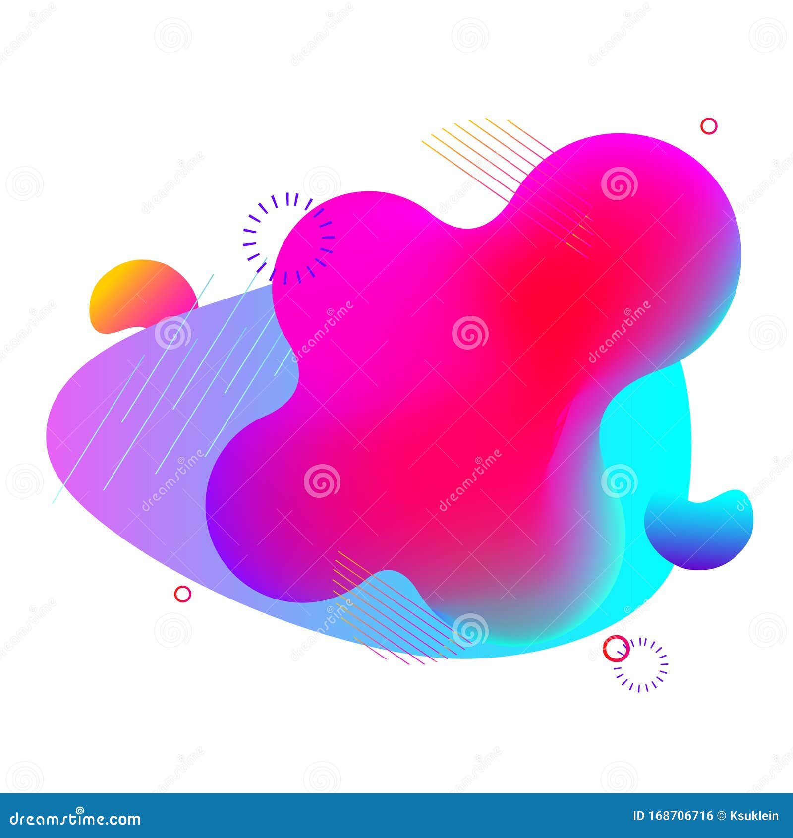 Gradient Fluid Shape Isolated on White. Liquid Vibrant Spot. Template ... Gradient Fluid Shape Isolated on White. Liquid Vibrant Spot. Template ...