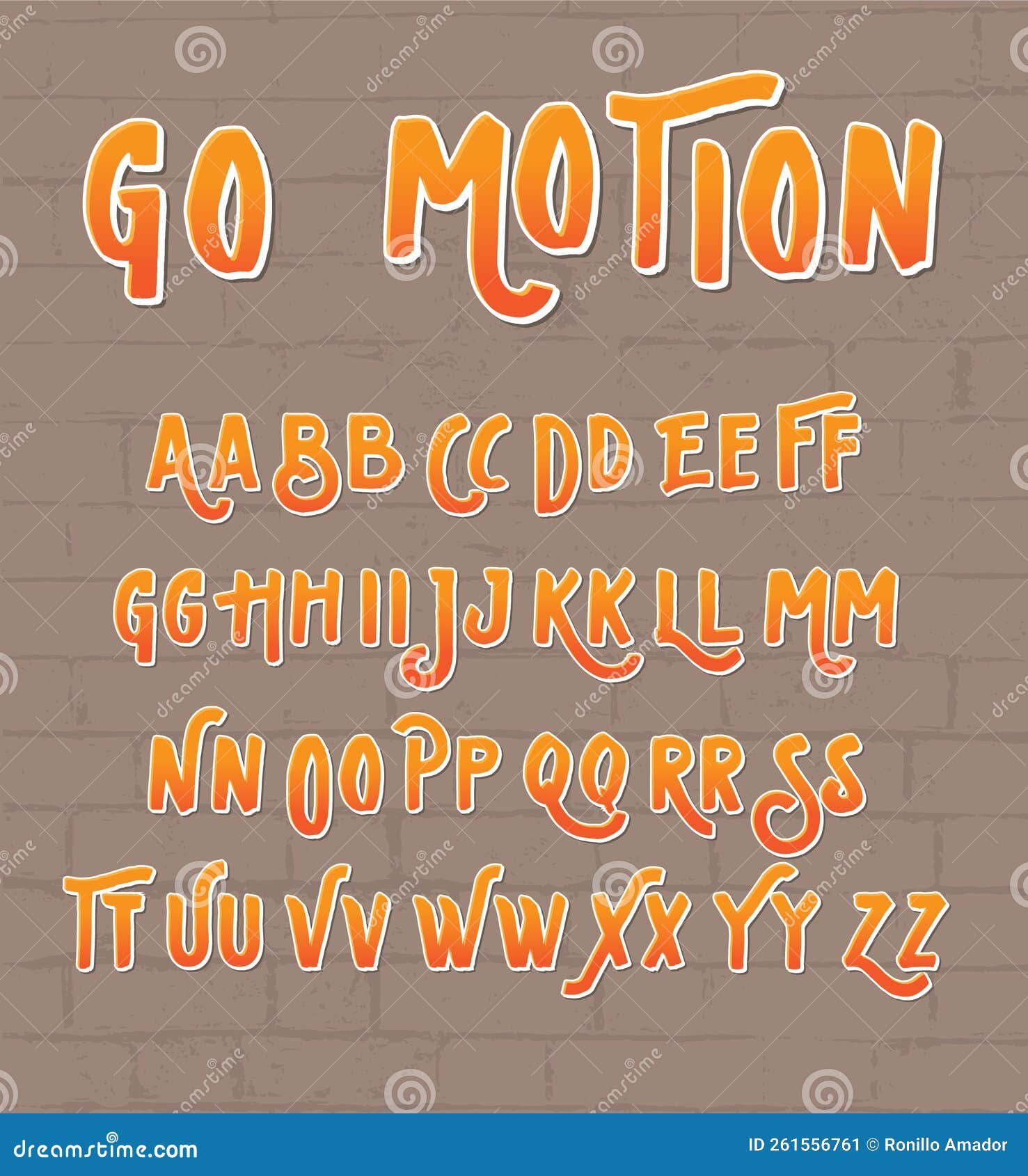 Gradient Font Letter Alphabet Playful 3d Vector Stock Vector ...