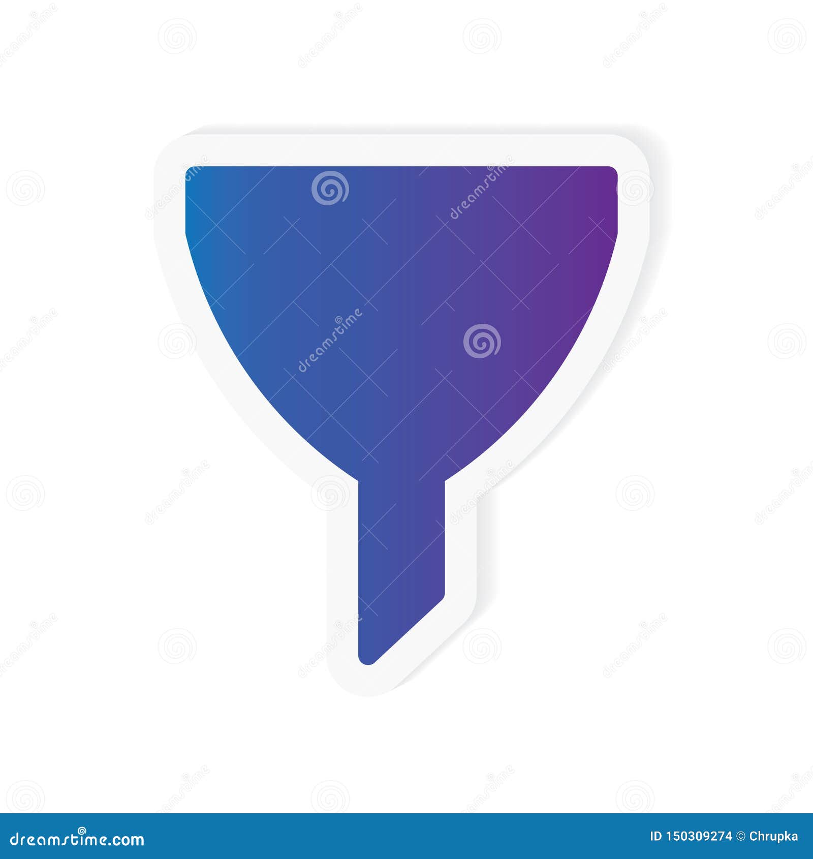Gradient funnel icon stock vector. Illustration of cone - 150309274