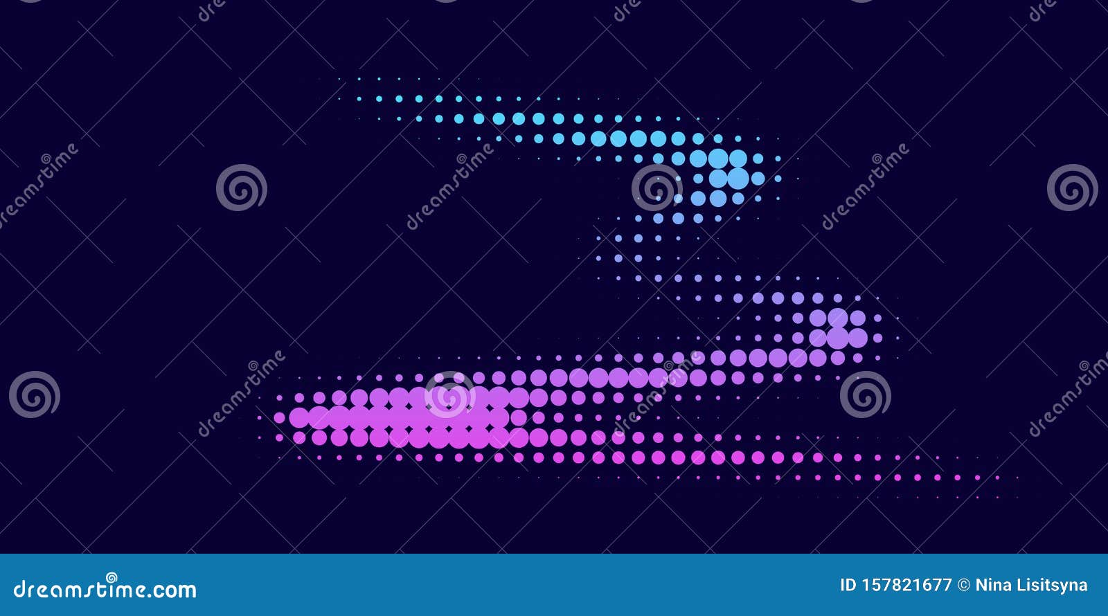 Gradient Futuristic Pattern. Stock Vector - Illustration of glowing ...