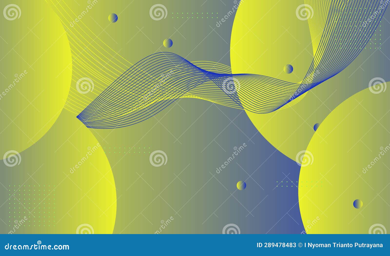 Gradient Geometric with Circle and Wave Lines. Stock Vector ...