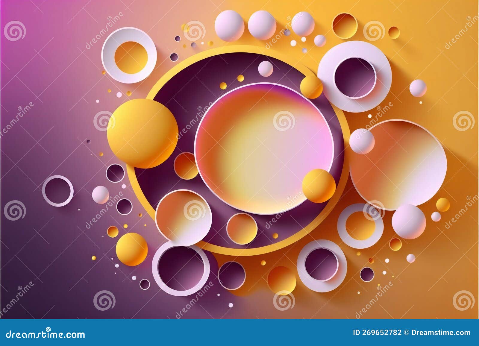 Dynamic Circle Shapes. Abstract Animated Kaleidoscope Circles. Reducing ...