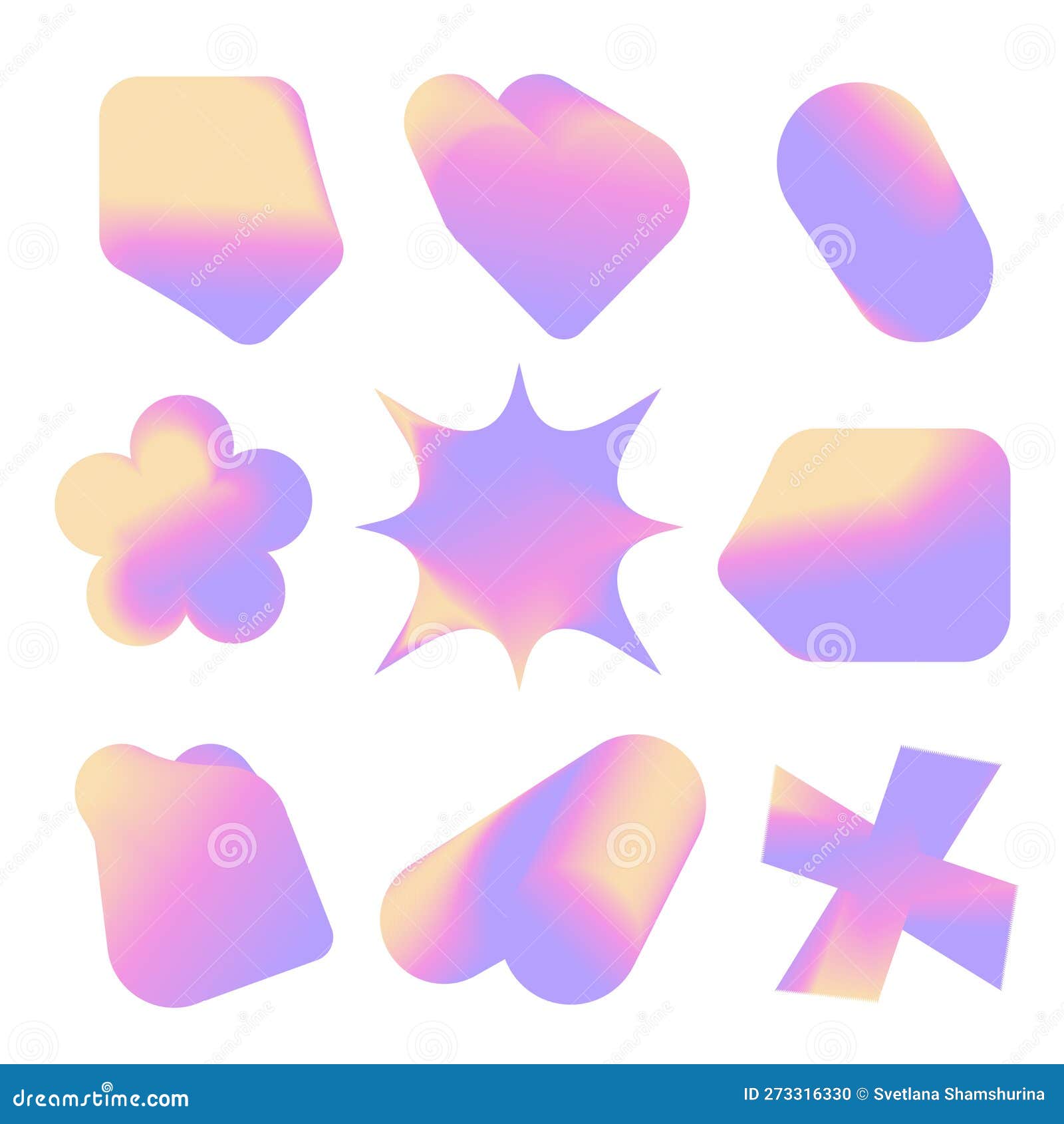 Gradient Geometry Forms Set. Elements Collection for Abstract Poster ...